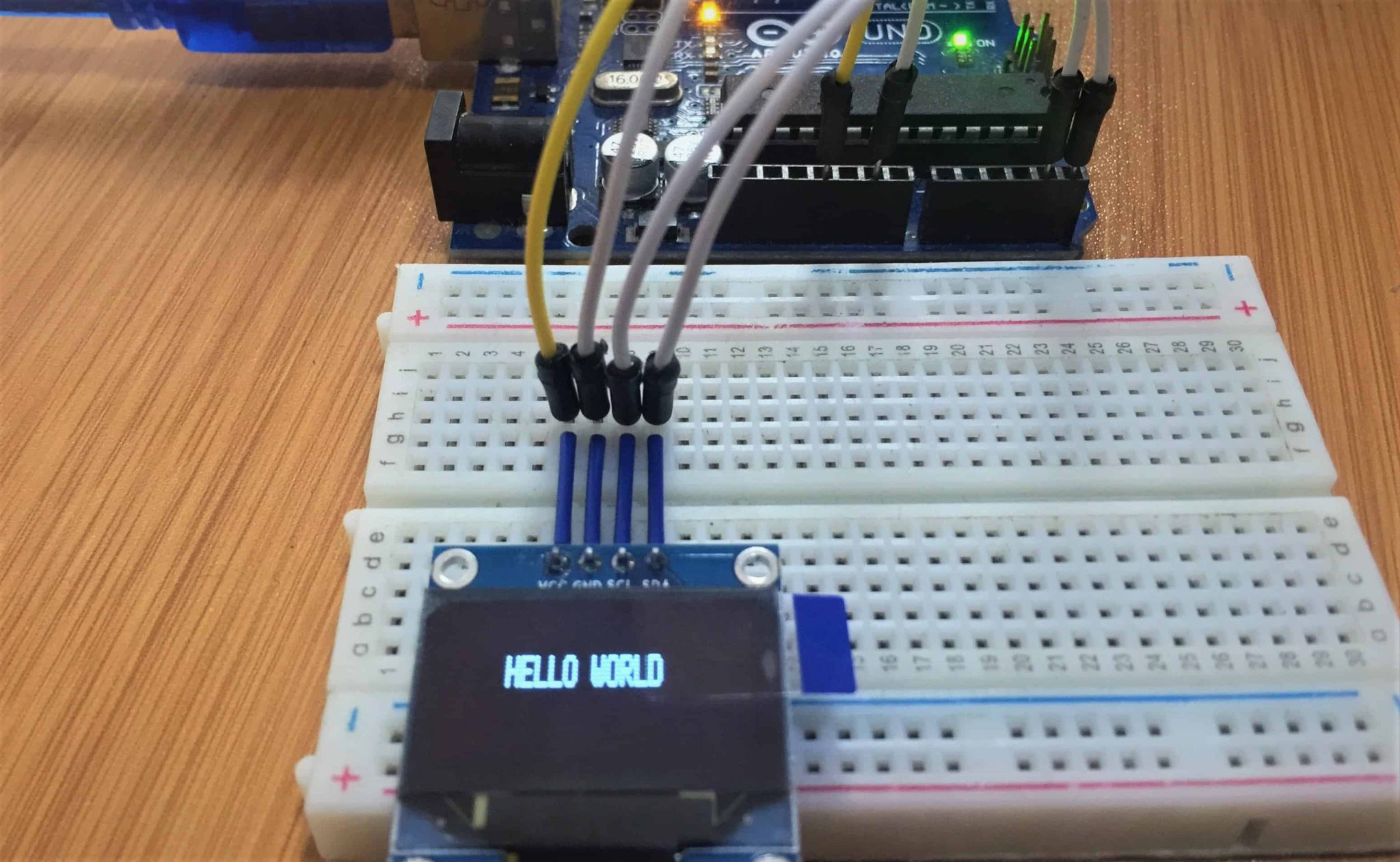 Interfacing SSD1306 OLED I2C Display with Arduino - MYTECTUTOR
